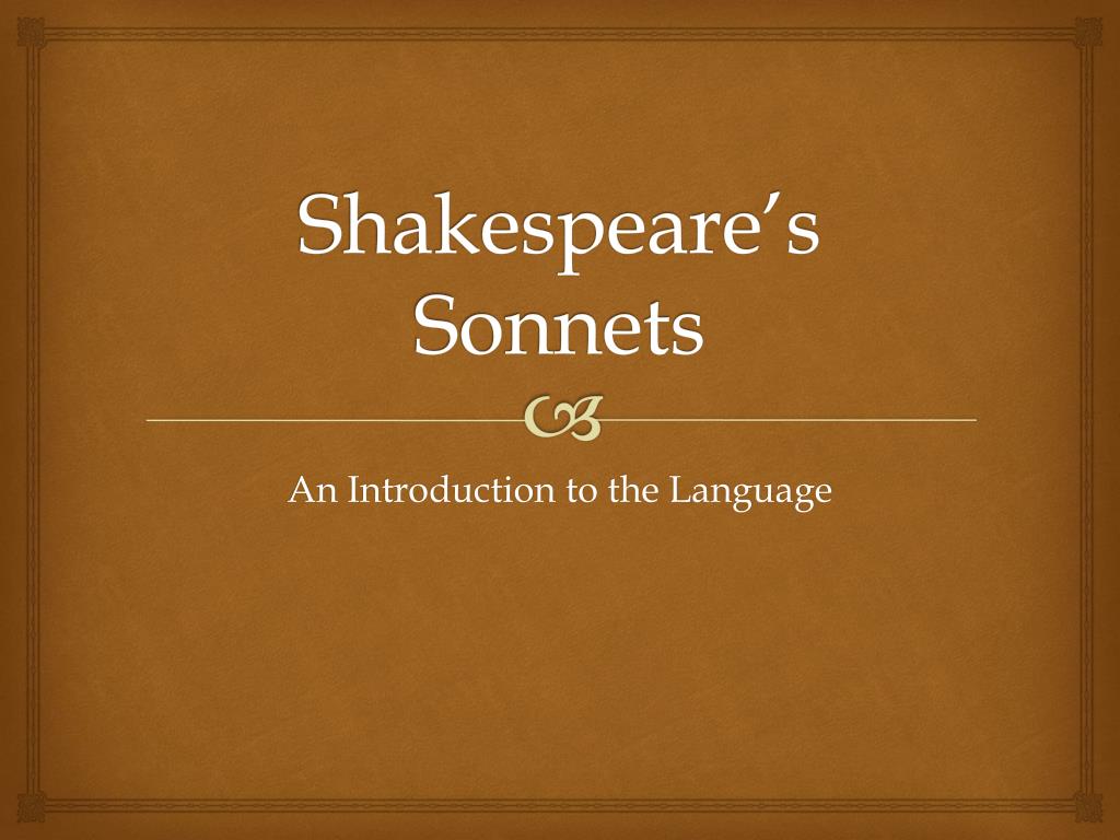 PPT - Shakespeare’s Sonnets PowerPoint Presentation, free download - ID ...