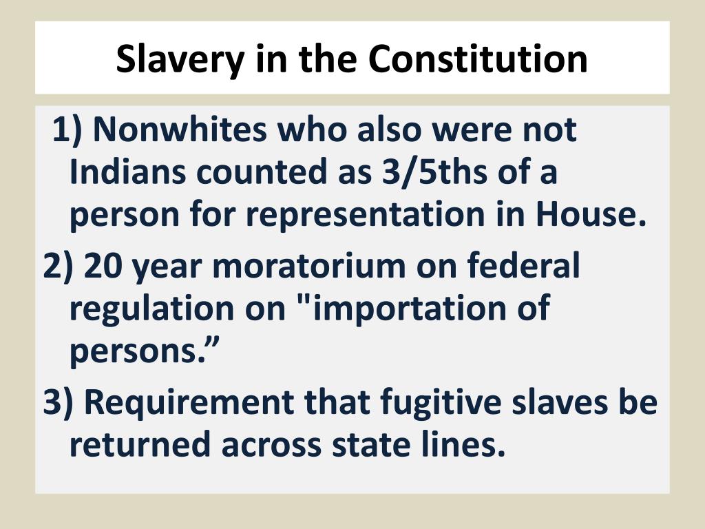 PPT - Slavery in the Constitution PowerPoint Presentation, free ...