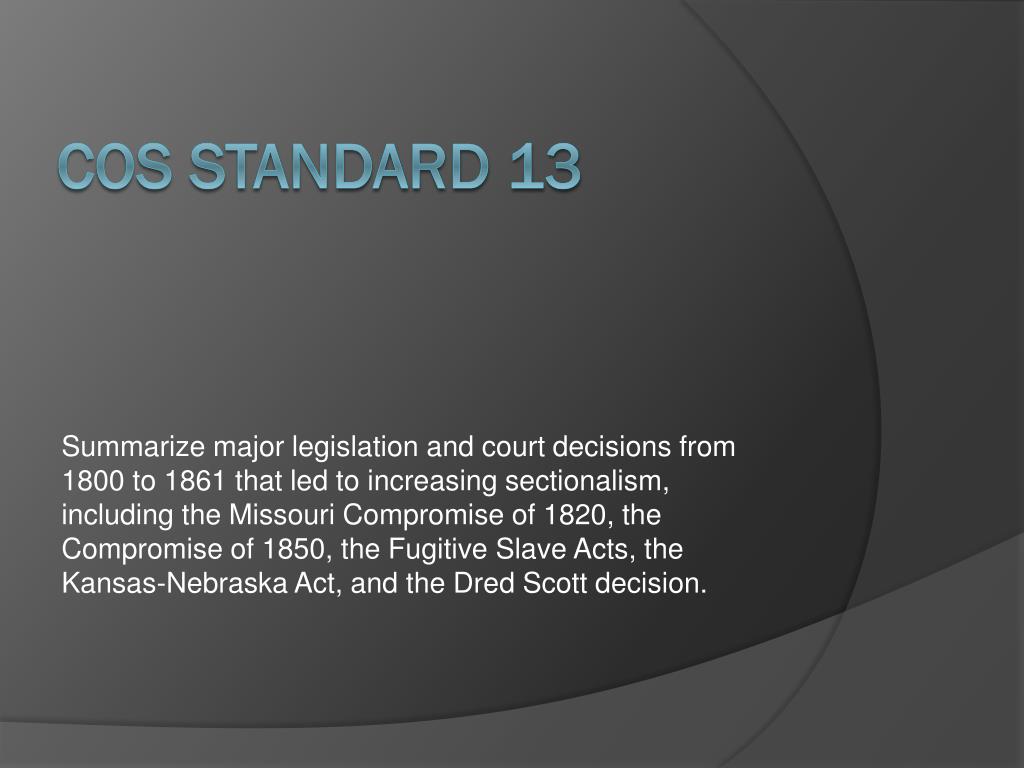 PPT - COS Standard 13 PowerPoint Presentation, free download - ID:2231405