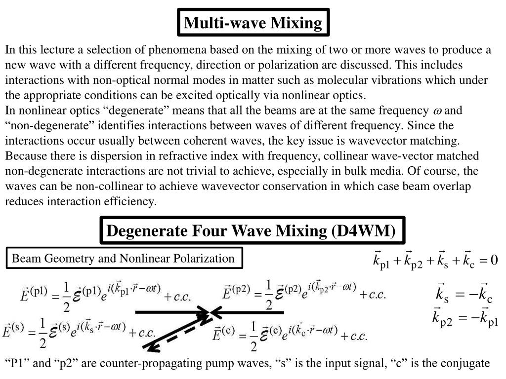 PPT - Multi-wave Mixing PowerPoint Presentation, free download - ID:2231527