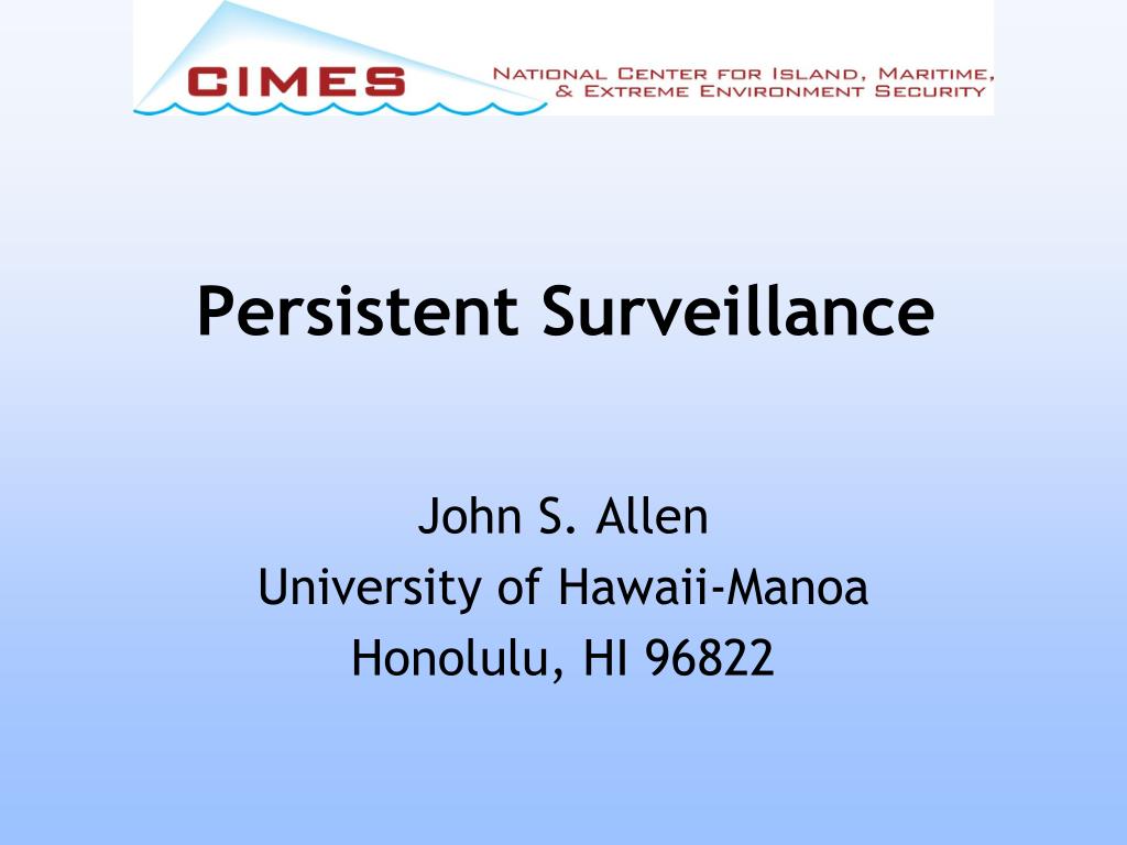 PPT - Persistent Surveillance PowerPoint Presentation, free download ...
