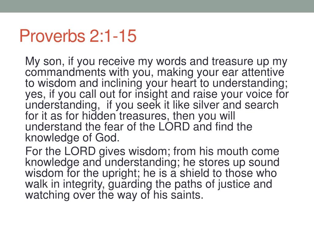 PPT - Proverbs 2:1-15 PowerPoint Presentation, free download - ID:2233717