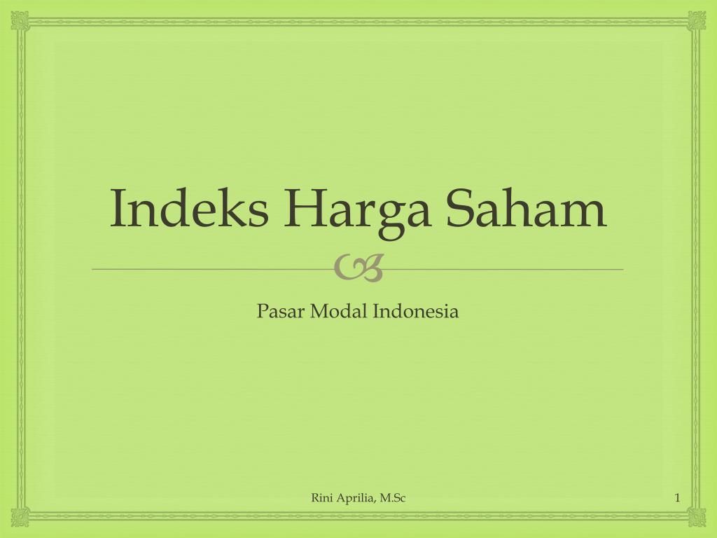 PPT - Indeks Harga Saham PowerPoint Presentation, free download - ID ...