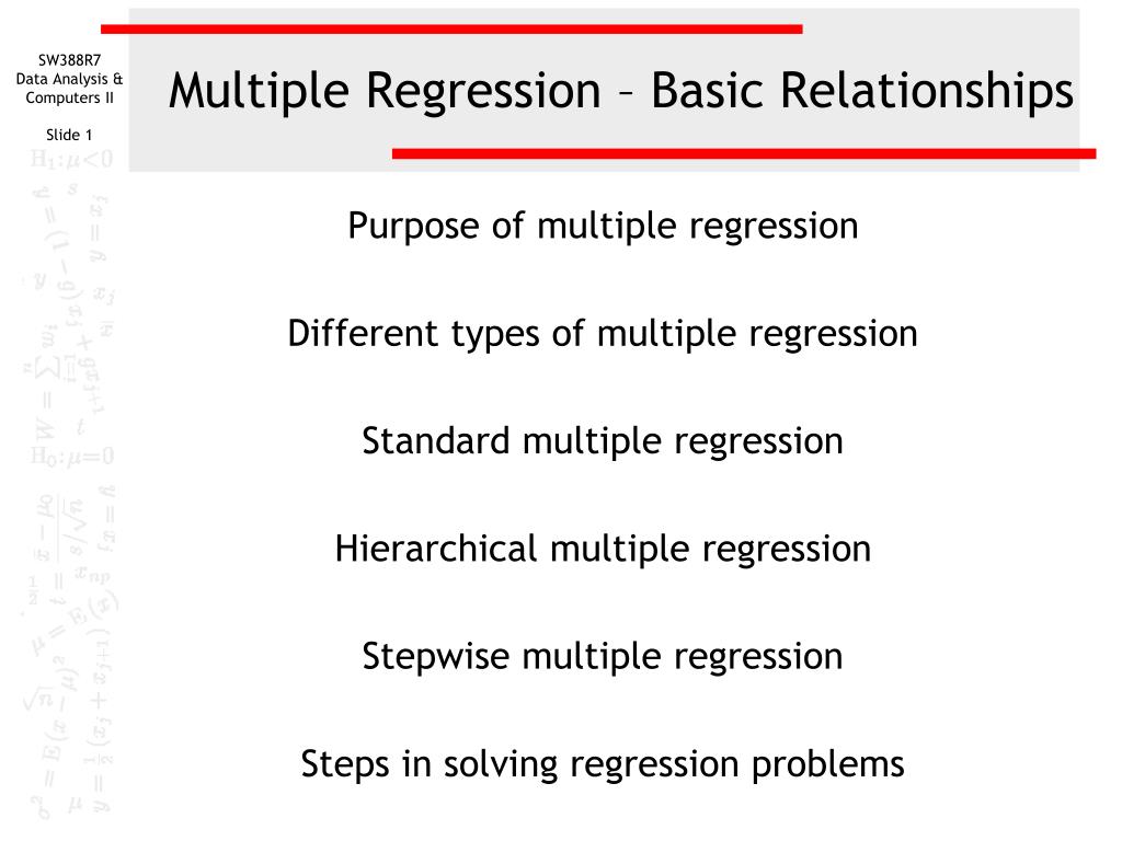PPT - Multiple Regression – Basic Relationships PowerPoint Presentation - ID:2234760