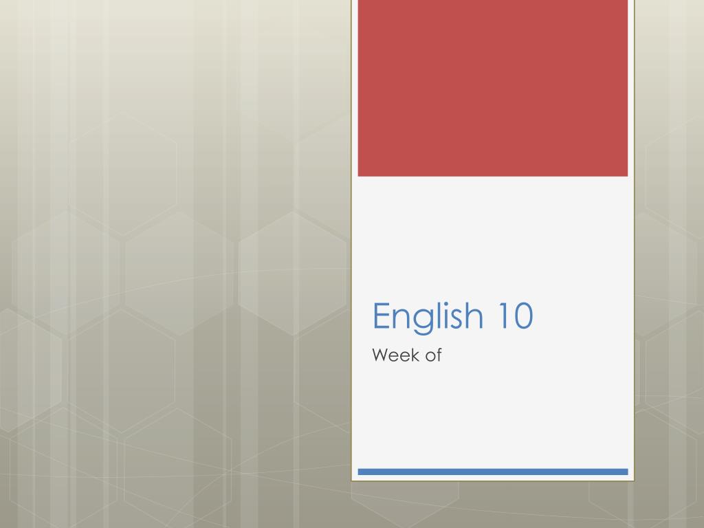 PPT - English 10 PowerPoint Presentation, free download - ID:2234846