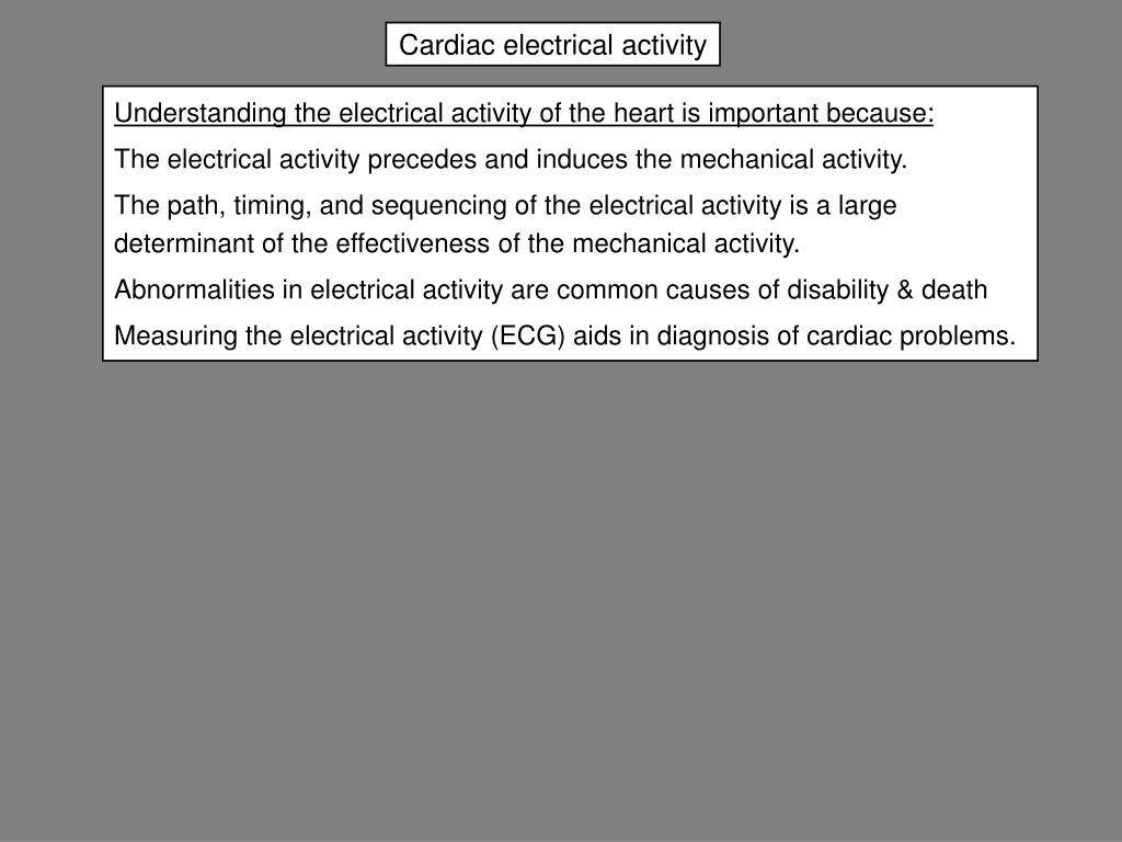 PPT - Cardiac electrical activity PowerPoint Presentation, free ...