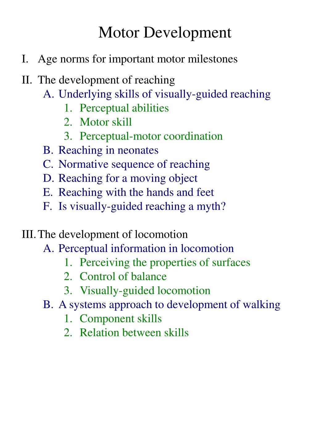 PPT - Motor Development PowerPoint Presentation, free download - ID:2236324