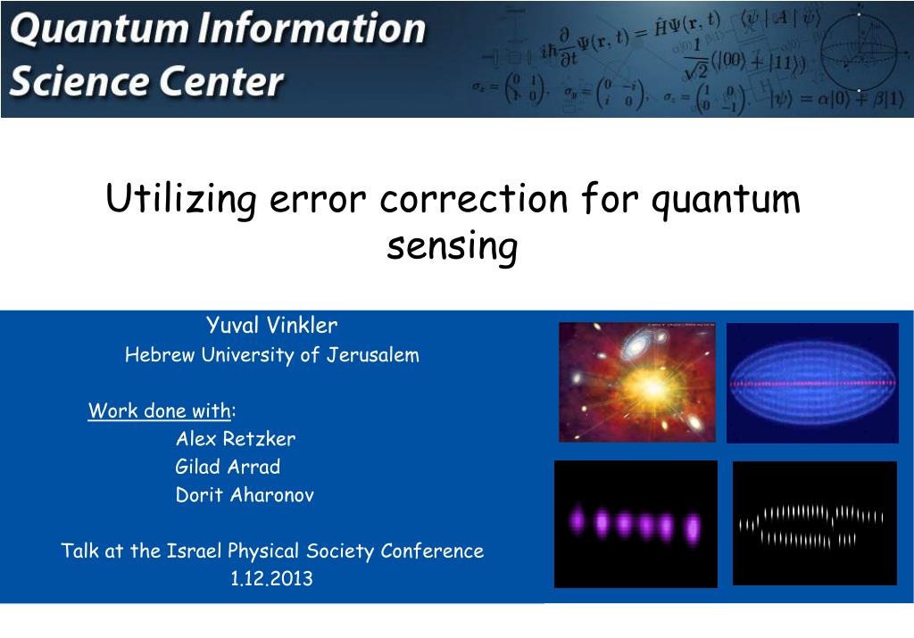 Ppt Utilizing Error Correction For Quantum Sensing Powerpoint Presentation Id2236356