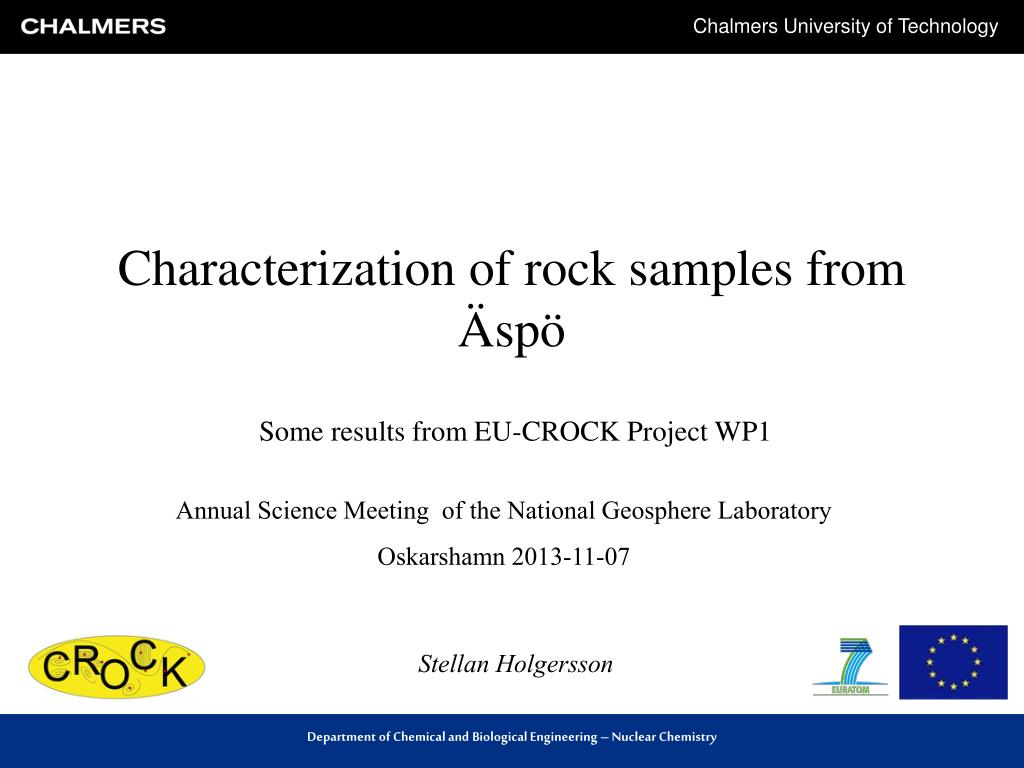 PPT - Characterization of rock samples from Äspö PowerPoint ...