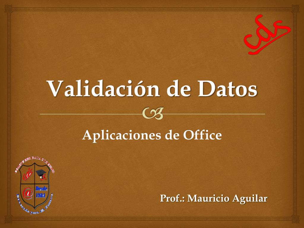 PPT - Validación de Datos PowerPoint Presentation, free download - ID ...