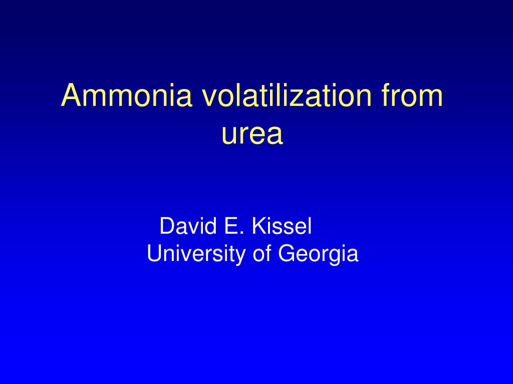 PPT - Ammonia volatilization from urea PowerPoint Presentation, free ...
