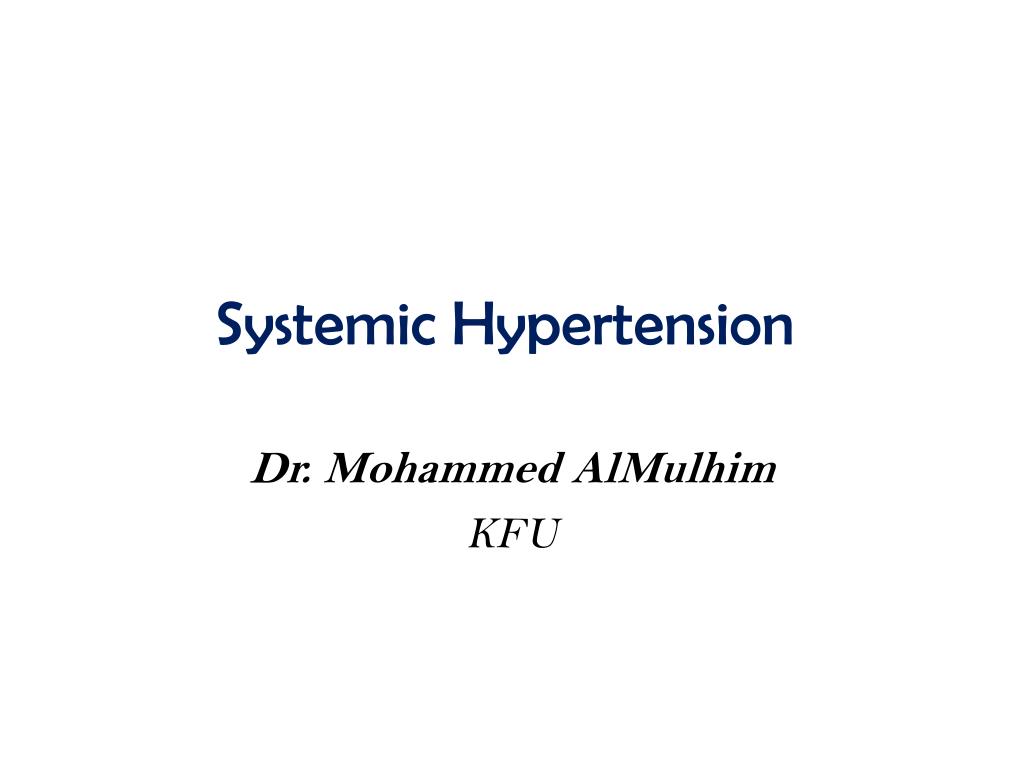 PPT - Systemic Hypertension PowerPoint Presentation, free download - ID ...