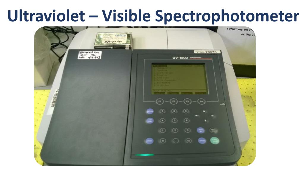 PPT - Ultraviolet – Visible Spectrophotometer PowerPoint Presentation ...
