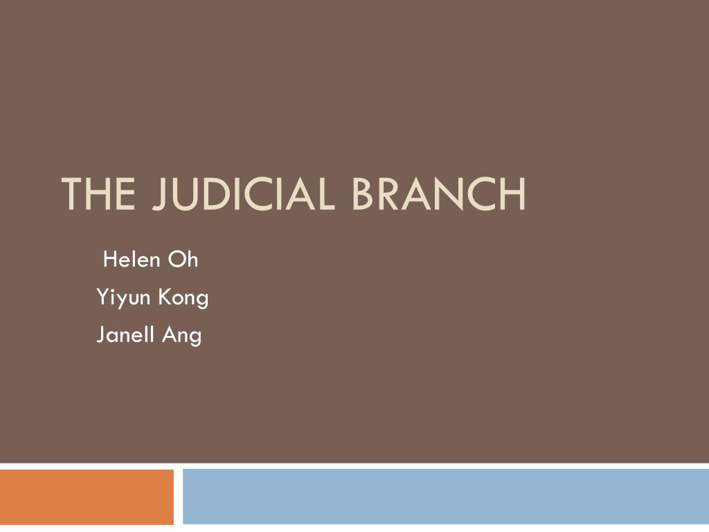 PPT - The Judicial Branch PowerPoint Presentation, free download - ID ...