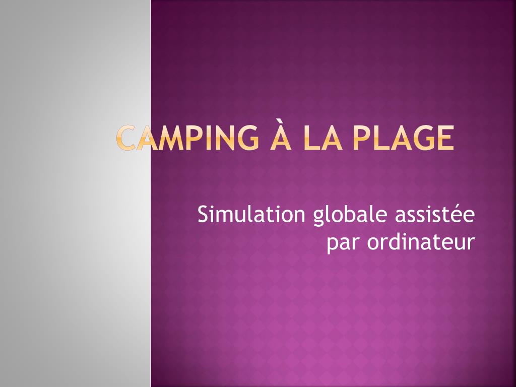 PPT - Camping à la plage PowerPoint Presentation, free download - ID ...