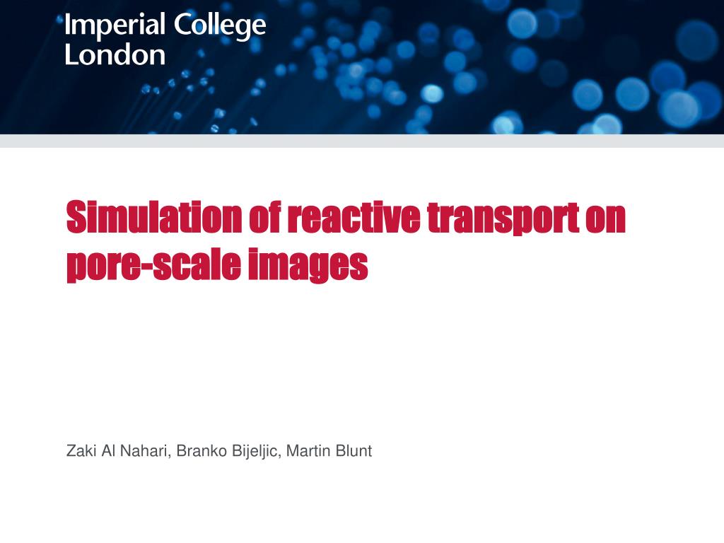 PPT - Simulation of reactive transport on pore-scale images PowerPoint Presentation - ID:2247405