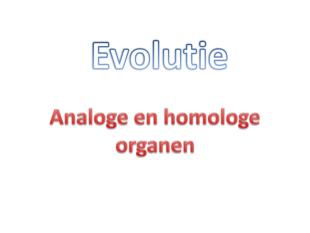 PPT - Analoge en homologe organen PowerPoint Presentation, free ...