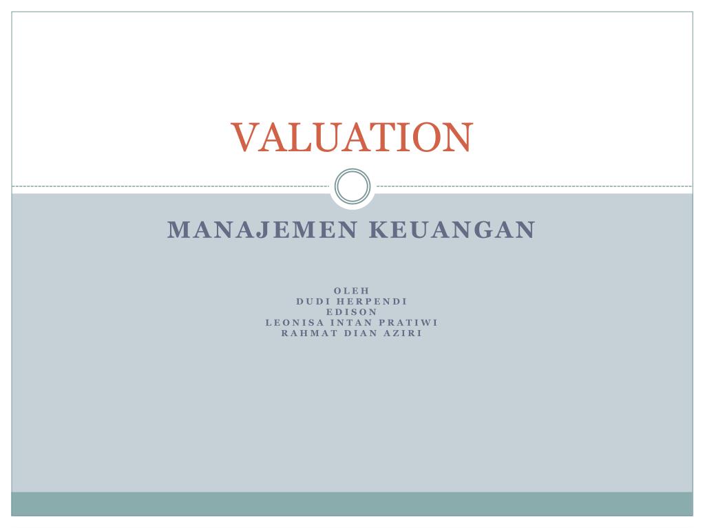 PPT - VALUATION PowerPoint Presentation, free download - ID:2247935