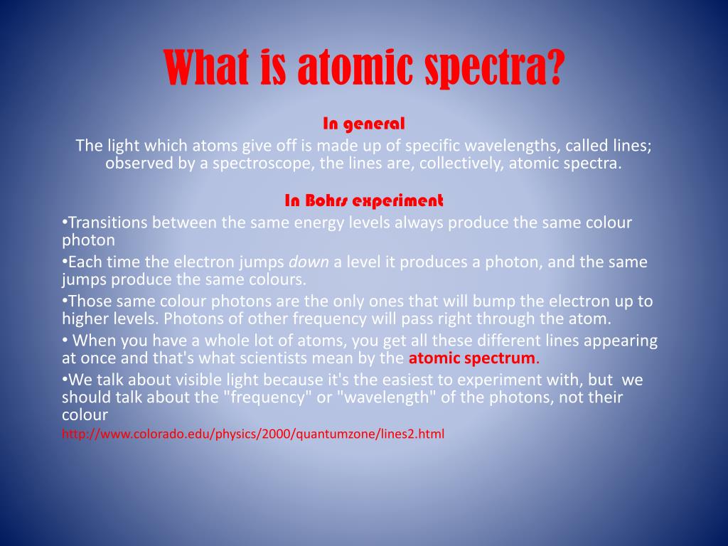 PPT - What is atomic spectra? PowerPoint Presentation, free download ...