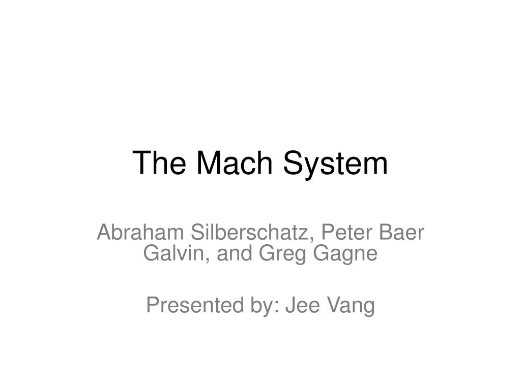PPT - The Mach System PowerPoint Presentation, free download - ID:2249432