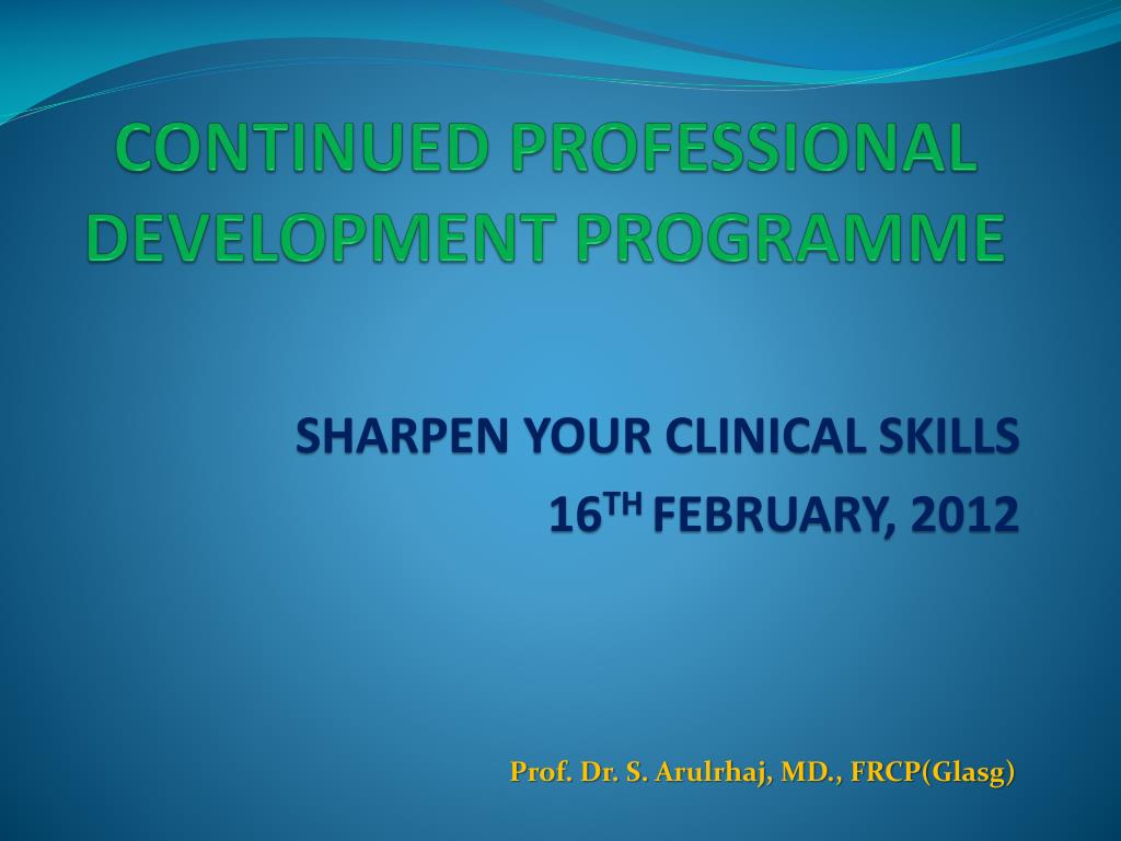 PPT - CONTINUED PROFESSIONAL DEVELOPMENT PROGRAMME PowerPoint ...