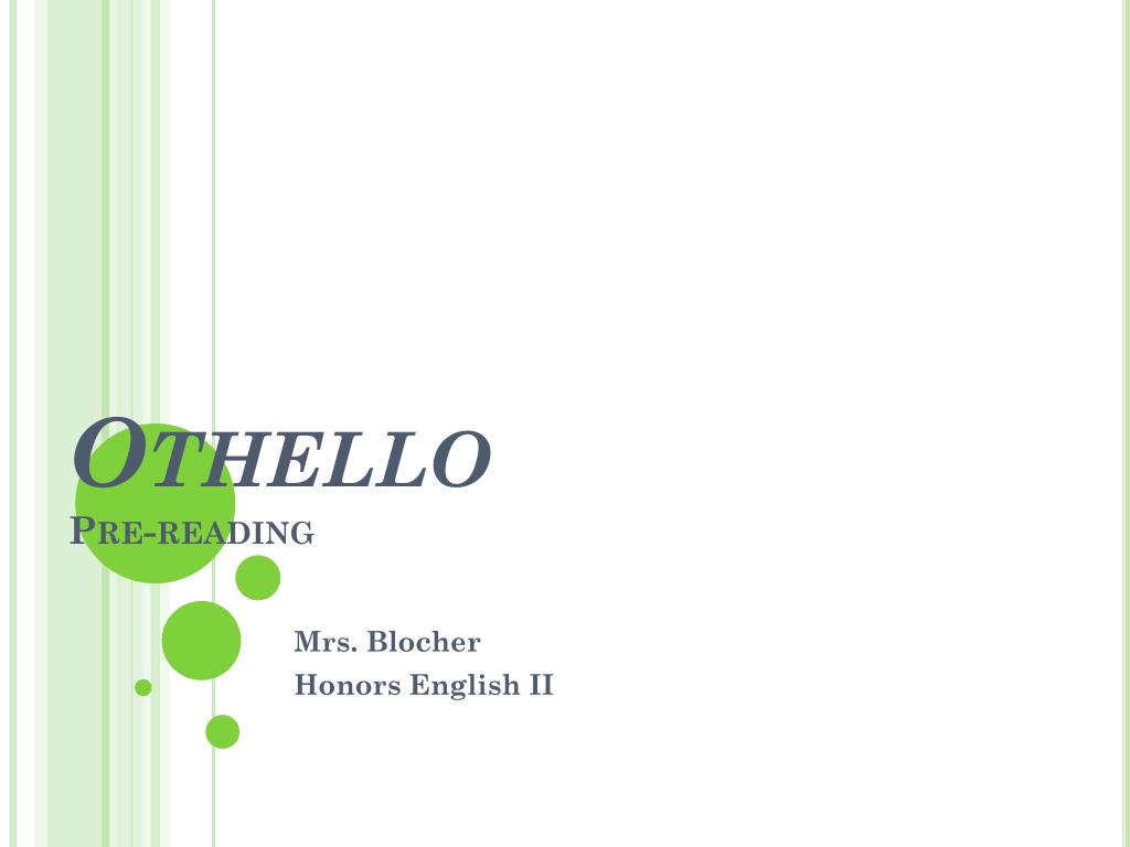 PPT - Othello Pre-reading PowerPoint Presentation, free download - ID ...