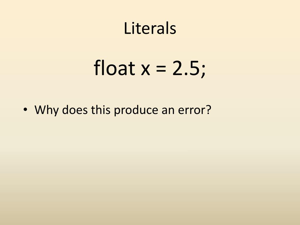 PPT - Literals PowerPoint Presentation, free download - ID:2257098