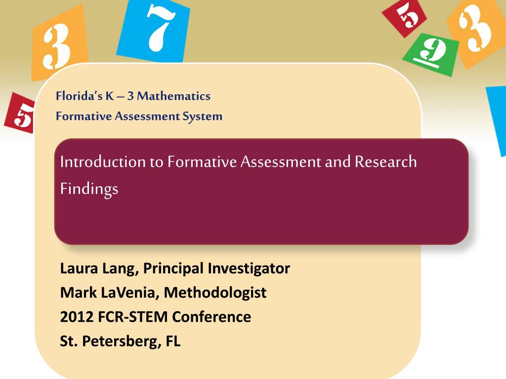 PPT - Florida’s K – 3 Mathematics Formative Assessment System ...