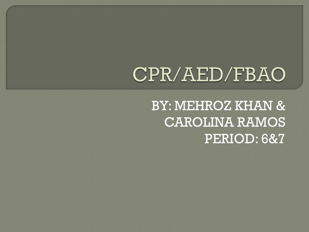 PPT - CPR/AED/FBAO PowerPoint Presentation, free download - ID:2258445