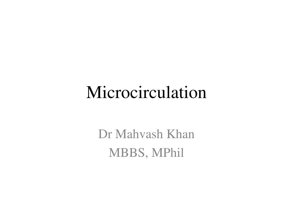 PPT - Microcirculation PowerPoint Presentation, free download - ID:2259307