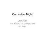 PPT - Curriculum night PowerPoint Presentation, free download - ID:5146887