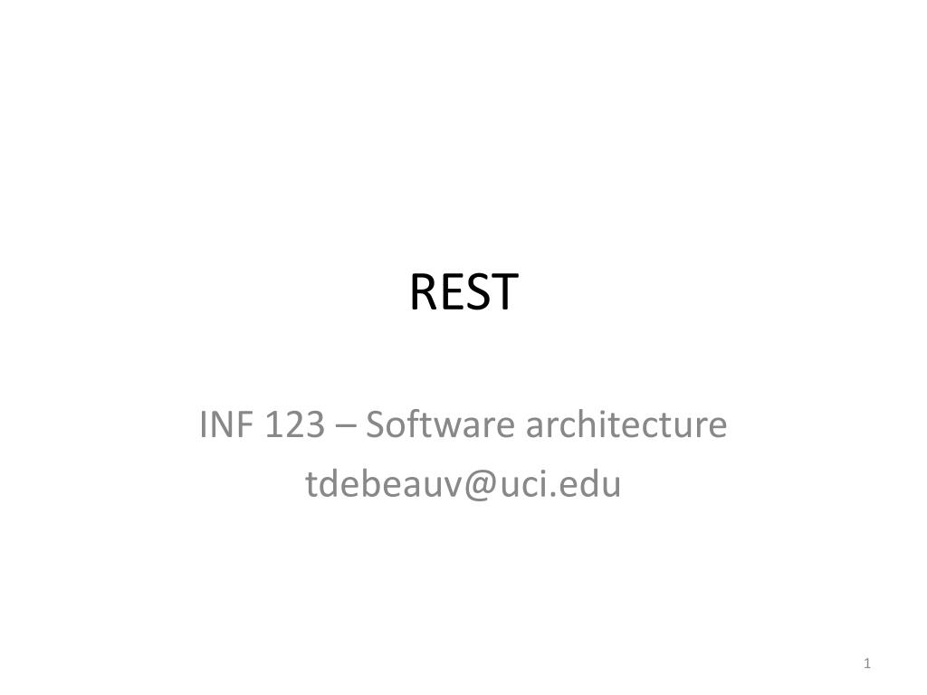 PPT - REST PowerPoint Presentation, free download - ID:2260000