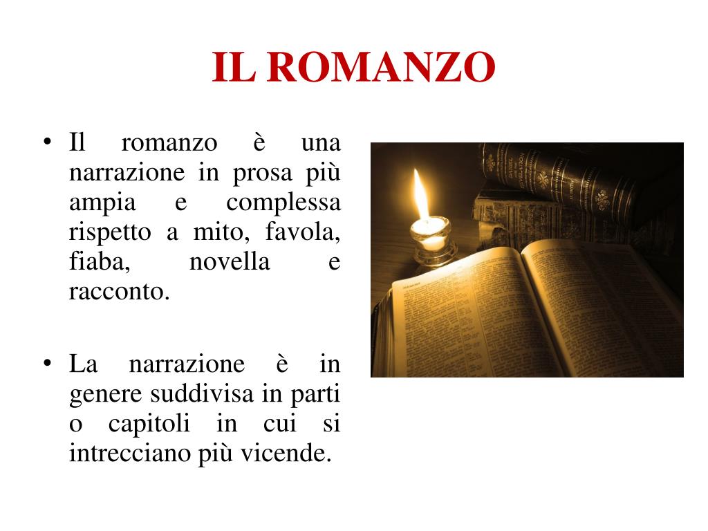 PPT - IL ROMANZO PowerPoint Presentation, free download - ID:2260476