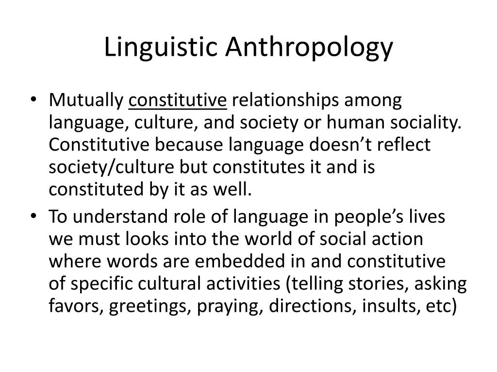 PPT - Linguistic Anthropology PowerPoint Presentation, free download ...