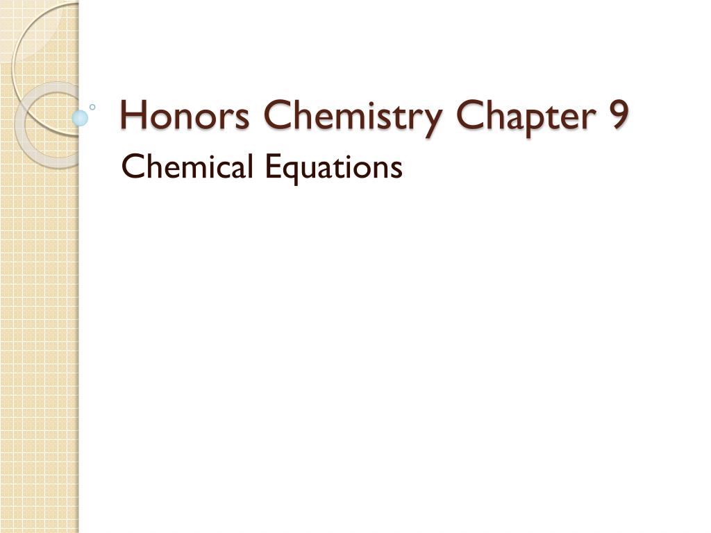 PPT - Honors Chemistry Chapter 9 PowerPoint Presentation, free download ...