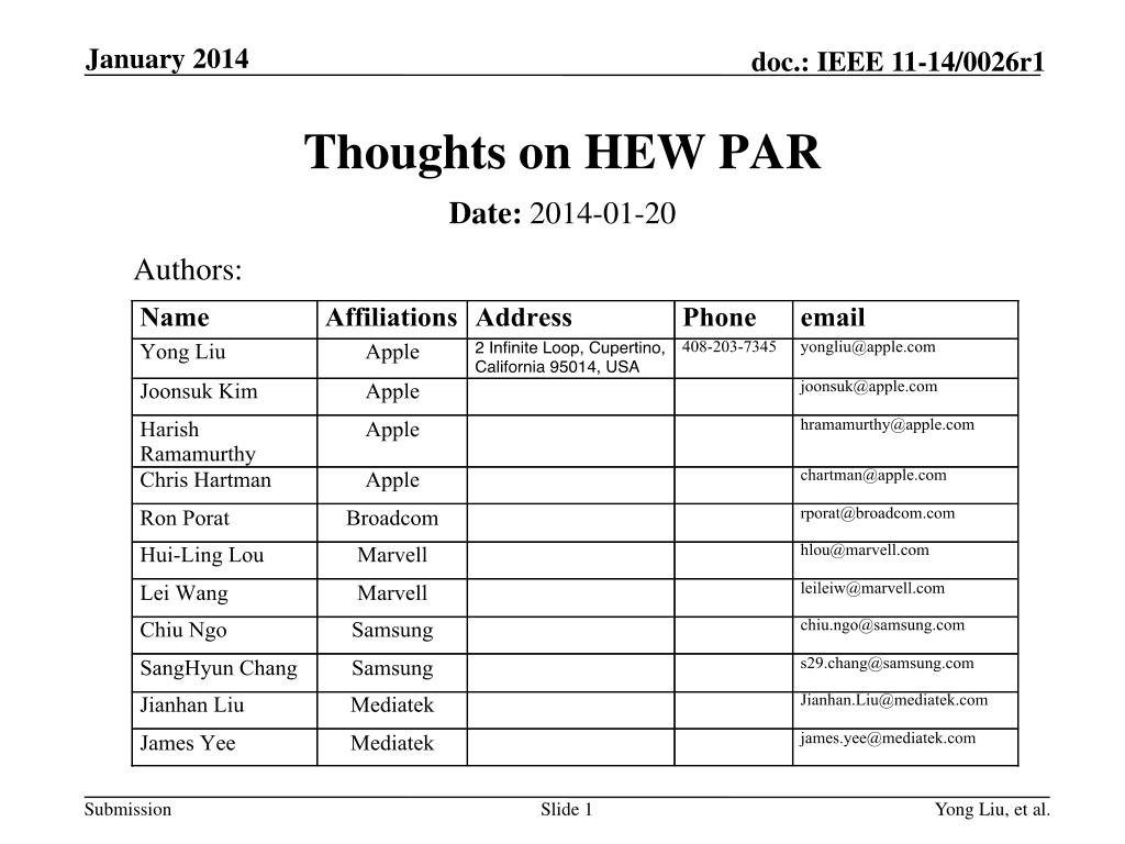 PPT - Thoughts on HEW PAR PowerPoint Presentation, free download - ID ...