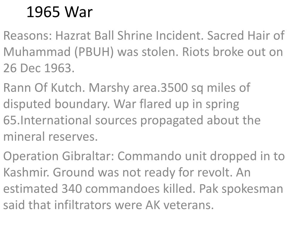 PPT - 1965 War PowerPoint Presentation, free download - ID:2261841