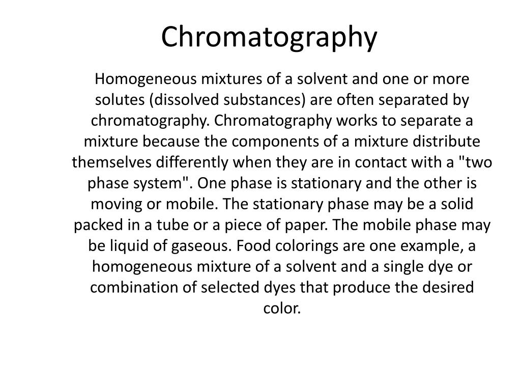PPT - Chromatography PowerPoint Presentation, free download - ID:2262918