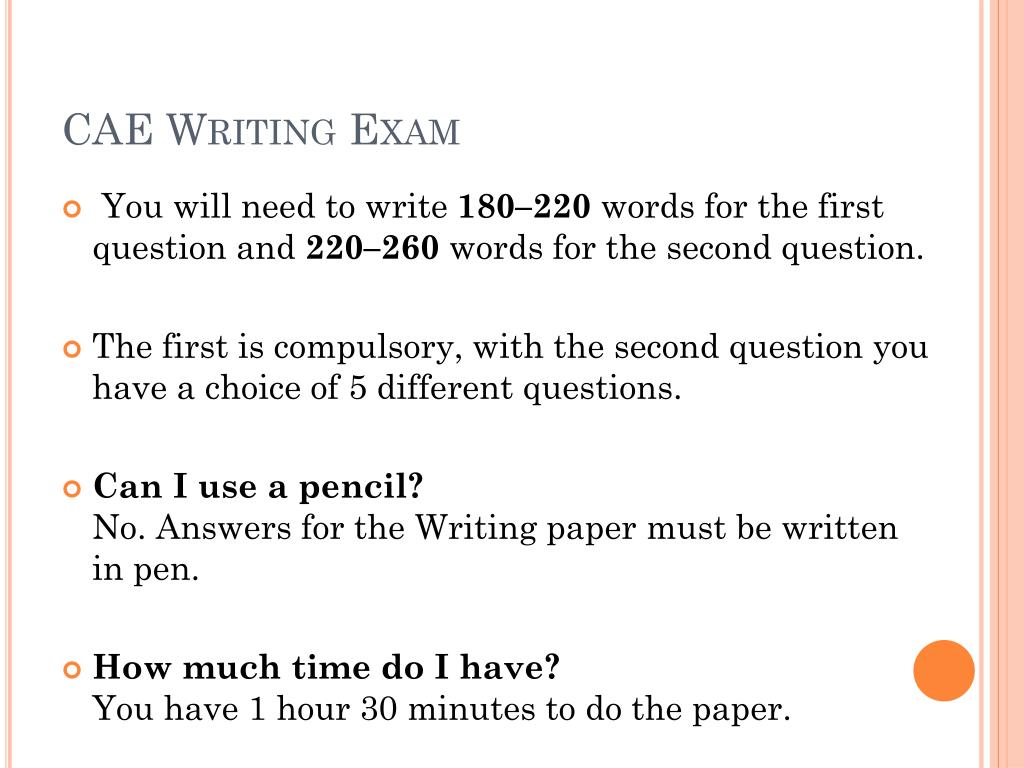 PPT - CAE Writing Exam PowerPoint Presentation, free download - ID:2263994