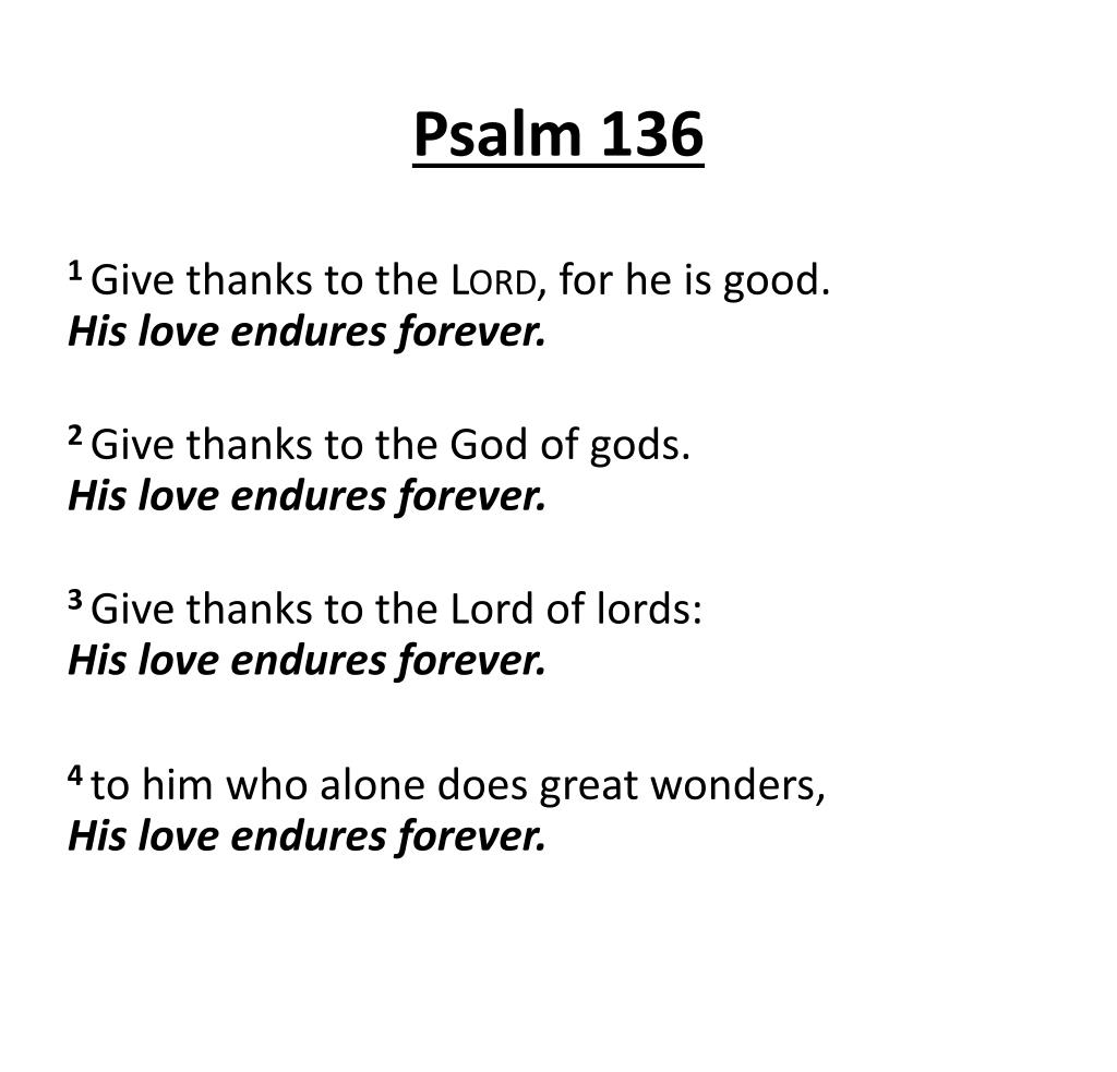 PPT - Psalm 136 PowerPoint Presentation, free download - ID:2265616
