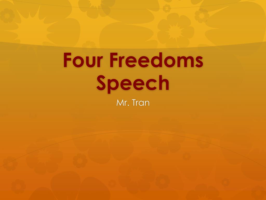PPT - Four Freedoms Speech PowerPoint Presentation, free download - ID ...