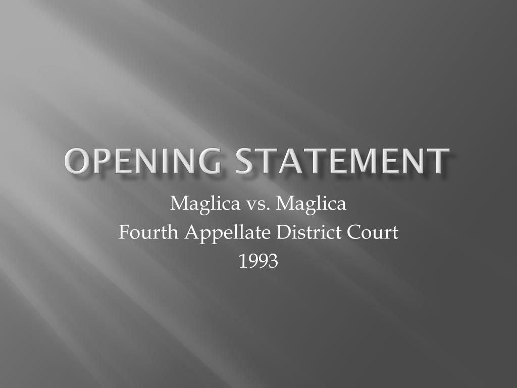PPT - Opening Statement PowerPoint Presentation, free download - ID:2271709