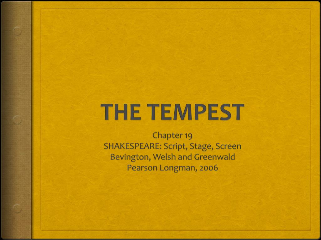 PPT - THE TEMPEST PowerPoint Presentation, free download - ID:2271907