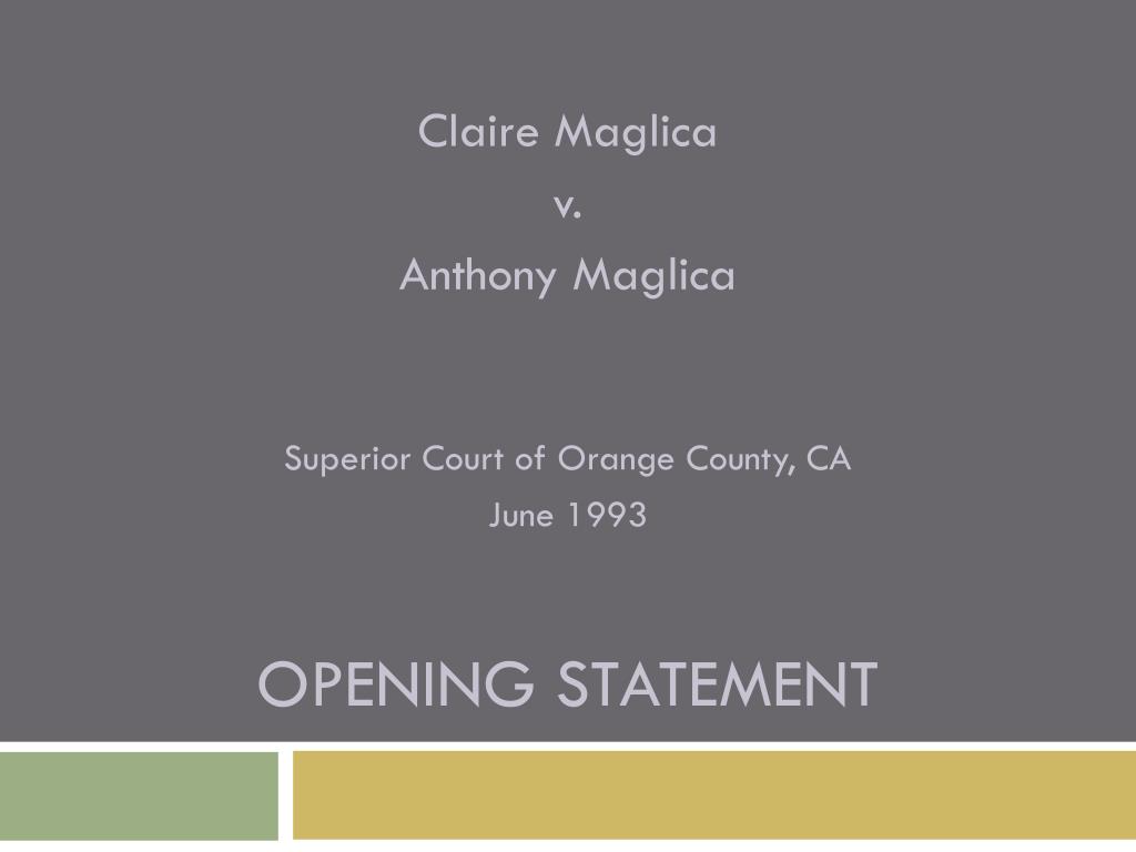 PPT - Opening Statement PowerPoint Presentation, free download - ID:2272059