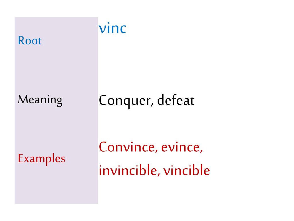 PPT - Root Meaning Examples PowerPoint Presentation, free download - ID ...