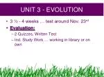 PPT - Unit 10 Evolution PowerPoint Presentation, free download - ID:5434281