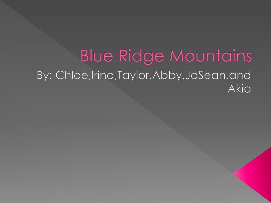 PPT - Blue Ridge Mountains PowerPoint Presentation, free download - ID ...