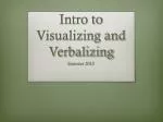 PPT - Visualizing and Verbalizing PowerPoint Presentation, free ...