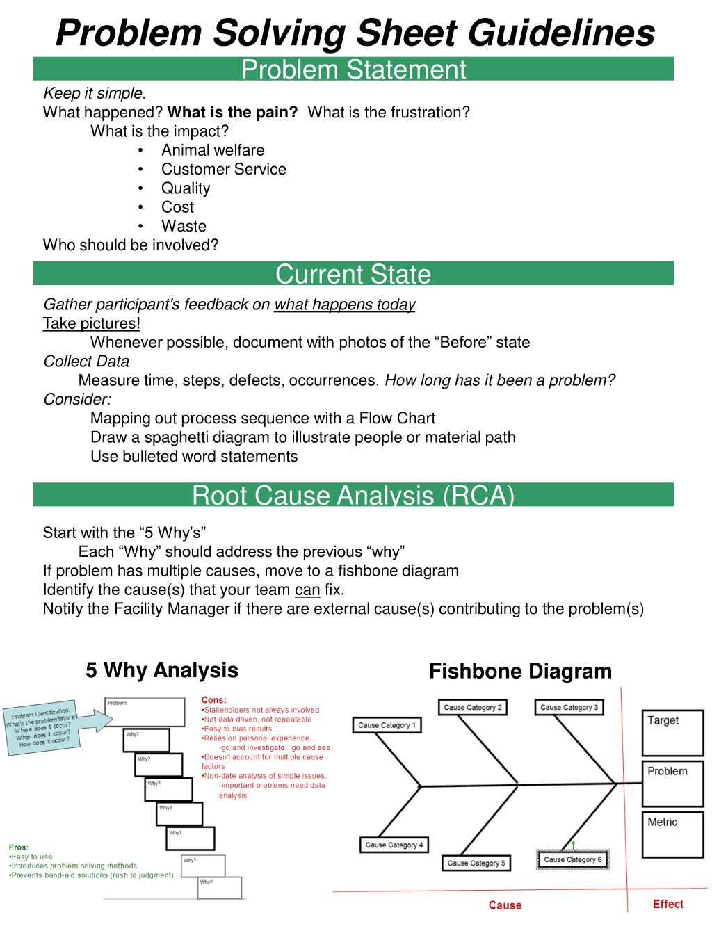PPT - Problem Solving Sheet Guidelines PowerPoint Presentation, free ...