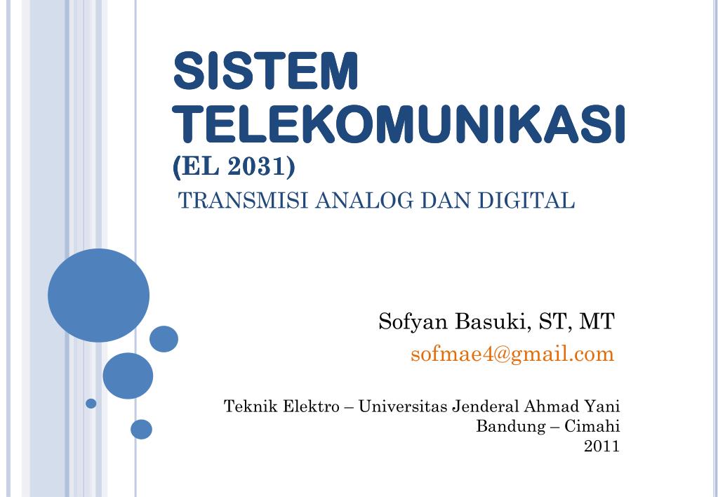PPT - TRANSMISI ANALOG DAN DIGITAL PowerPoint Presentation, free ...